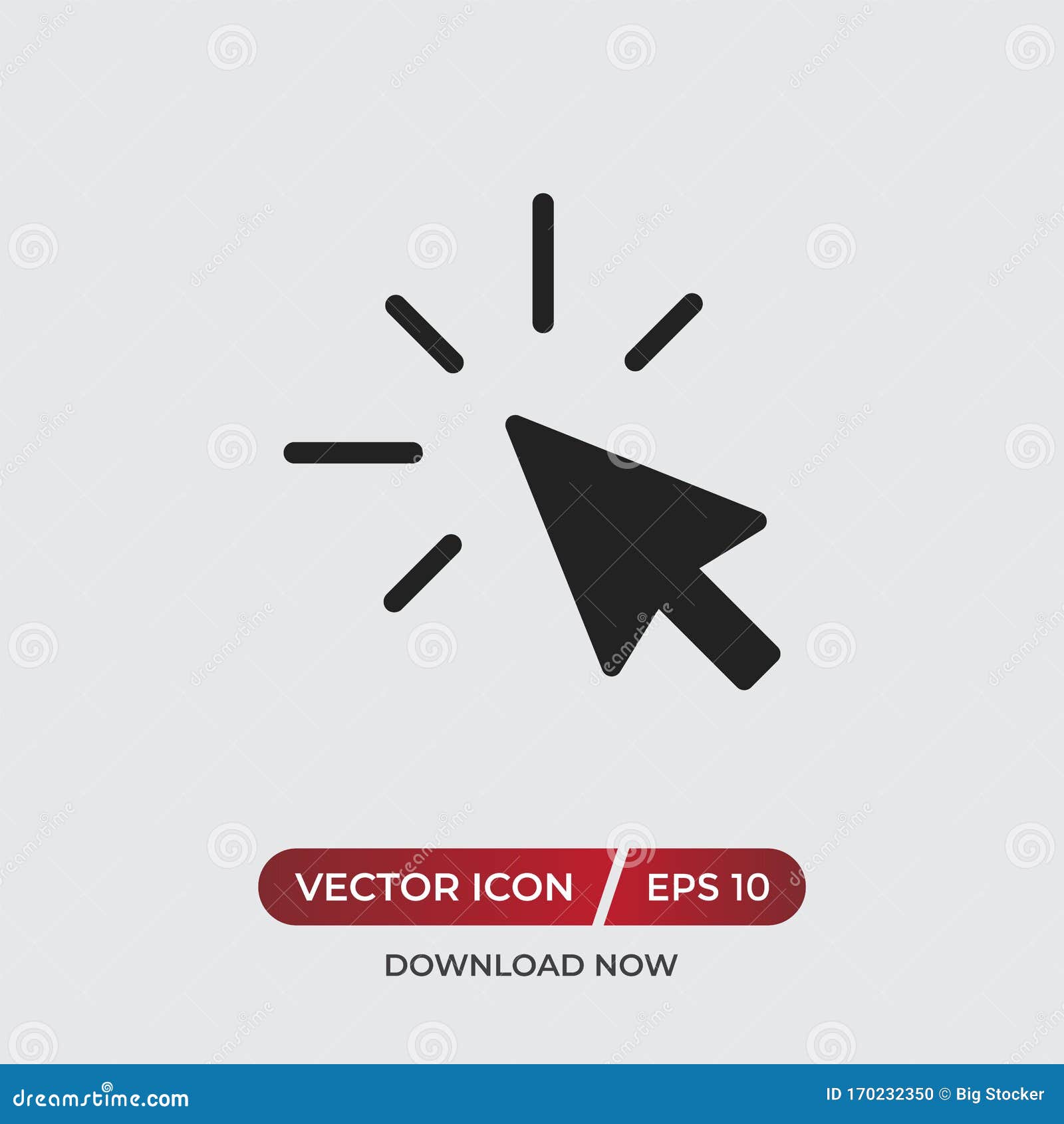 Click Vector Icon in Modern Design Style for Web Site and Mobile App ...