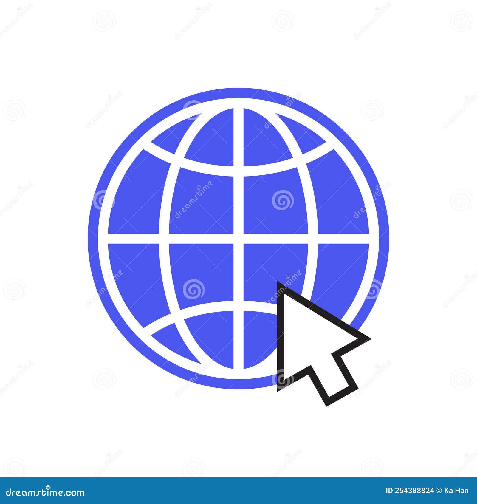 Click Web, Internet, Website Icon Vector in Clipart Style Stock Vector ...
