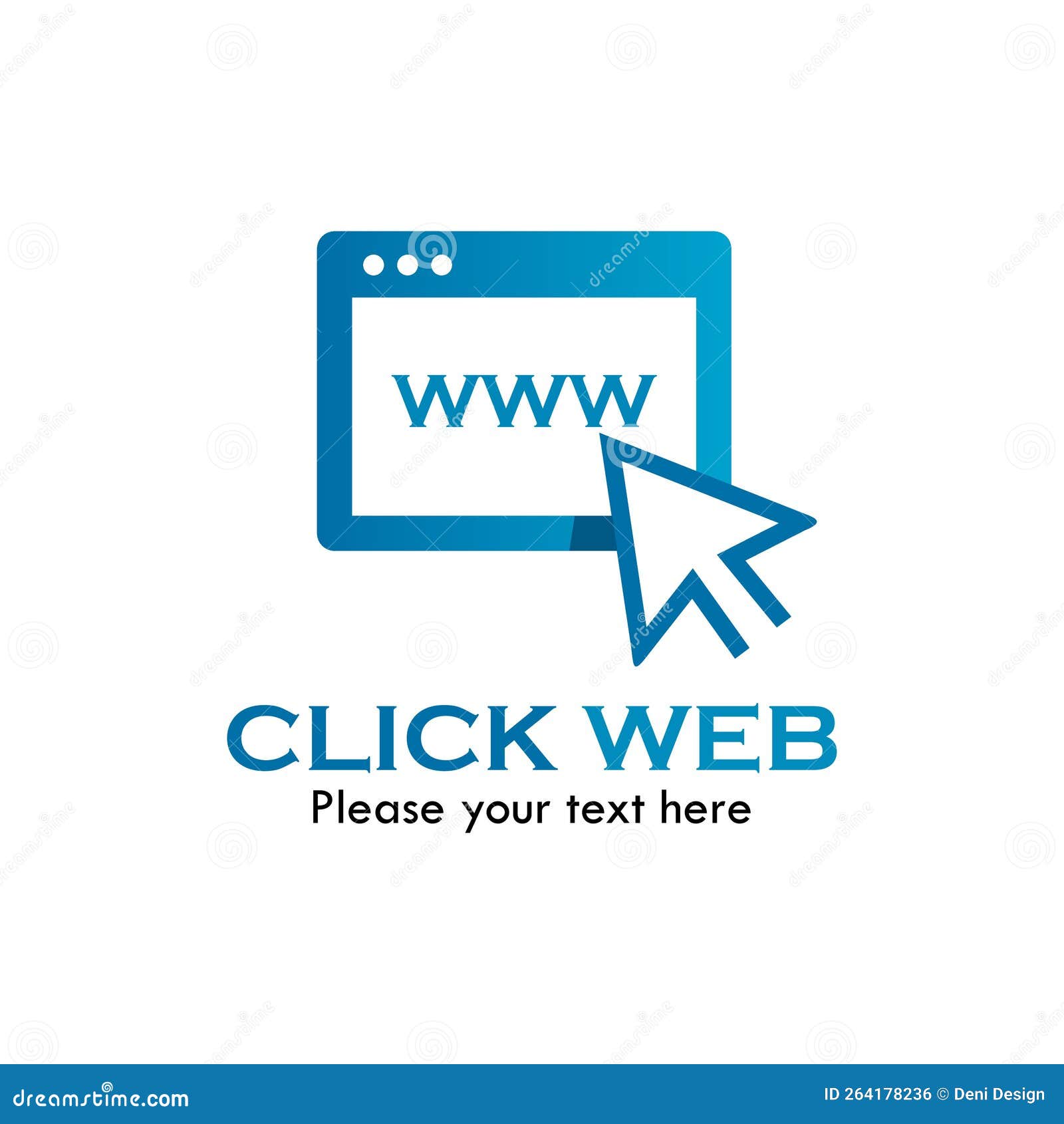 Click web logo stock vector. Illustration of branding - 264178236