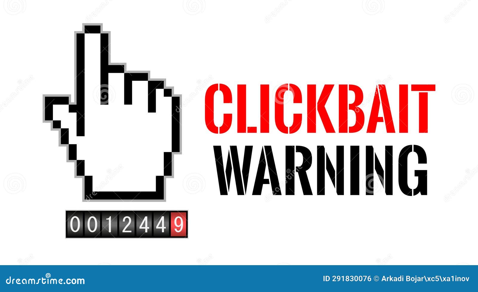 Clickbait warning sign stock vector. Illustration of beware - 291830076