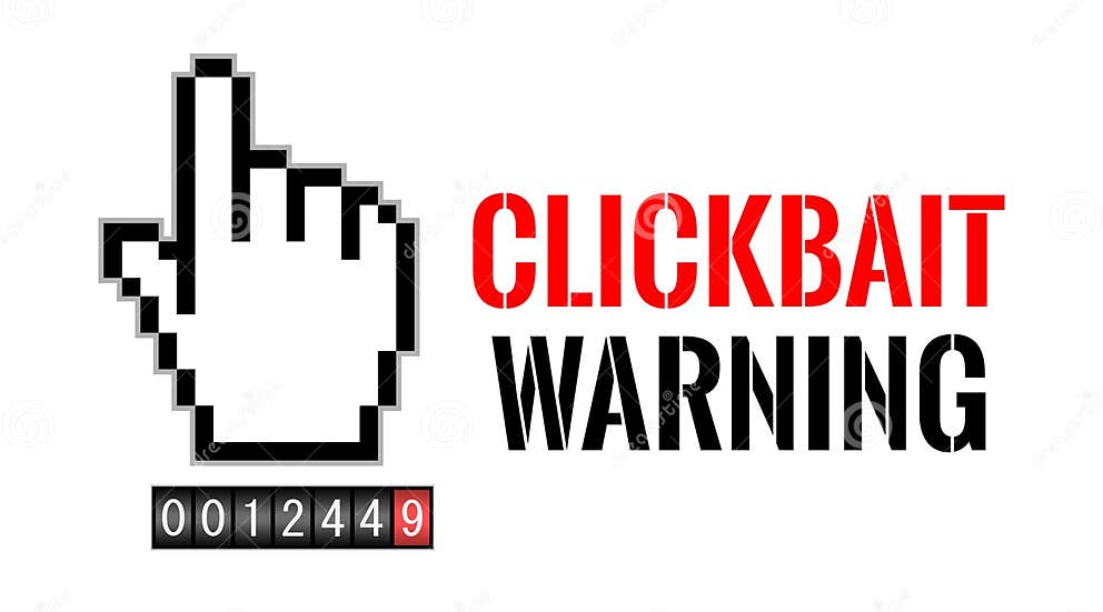Clickbait warning sign stock vector. Illustration of beware - 291830076
