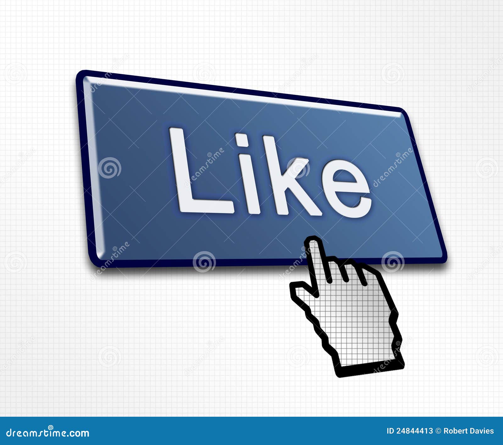 Clicked Like Button stock illustration. Illustration of button - 24844413