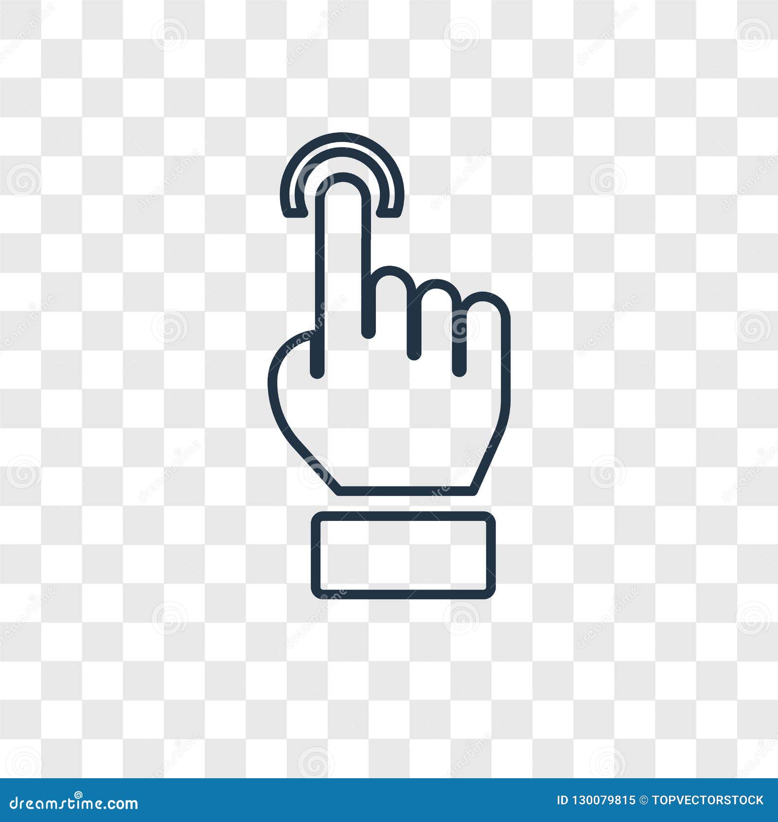 Clicker Concept Vector Linear Icon Isolated on Transparent Background ...