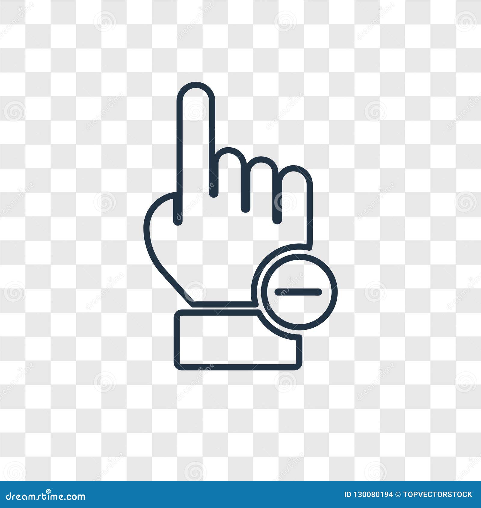 Clicker Concept Vector Linear Icon Isolated on Transparent Background ...