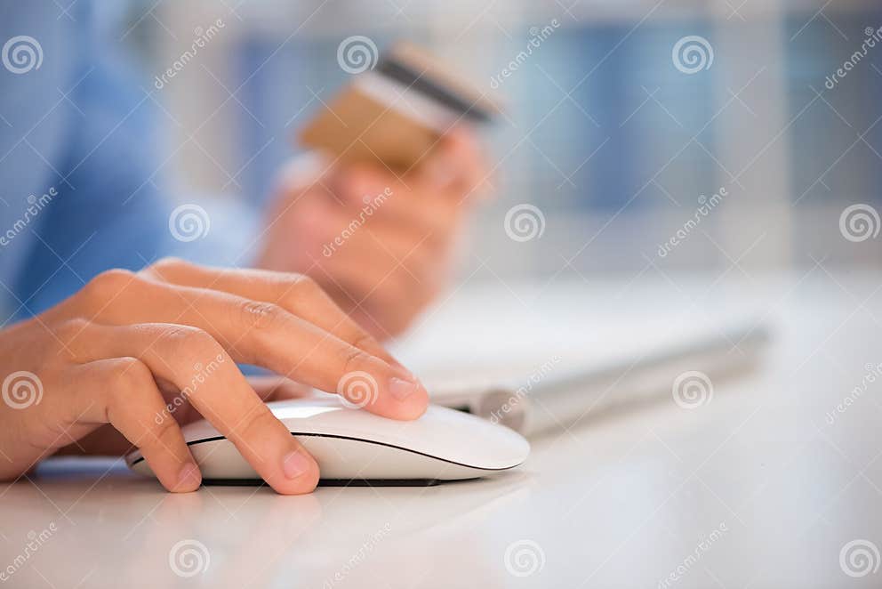 Clicking computer mouse stock image. Image of device - 32672415