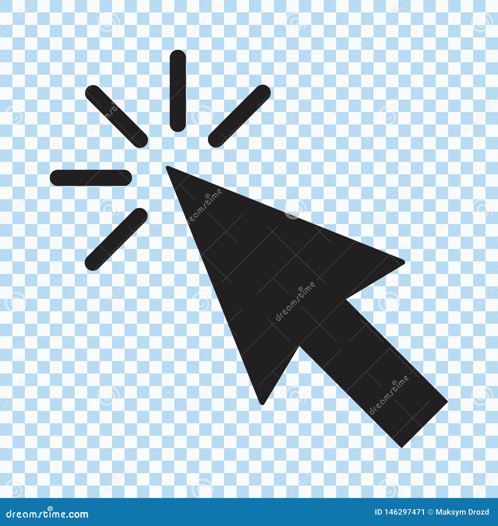 Clicking Cursor Icon. Linear Vector Illustration From Cursors And ...