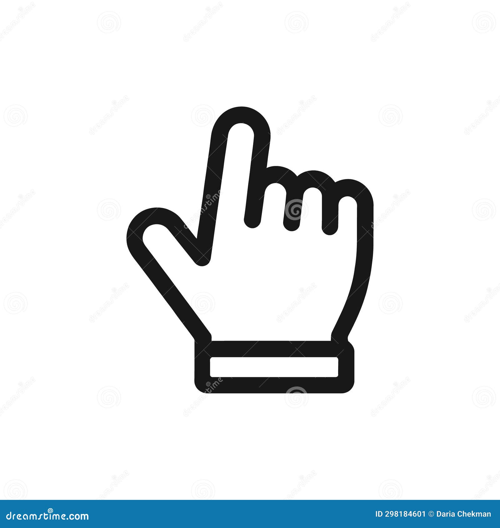 Clicking Finger Icon, Hand Pointer Stock Vector - Illustration of ...