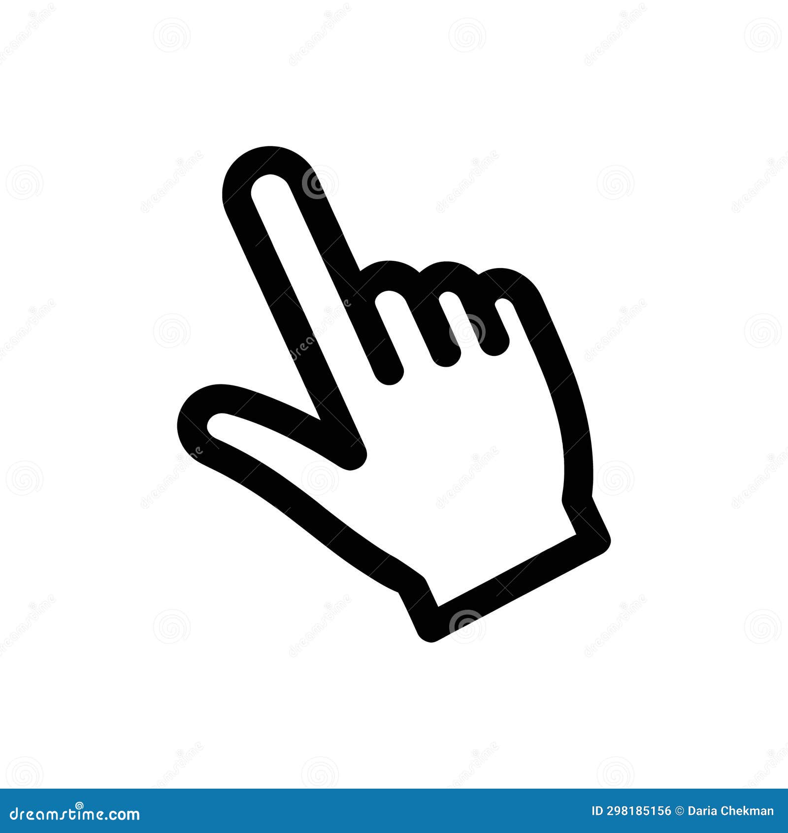 Clicking Finger Icon, Hand Pointer Stock Vector - Illustration of ...