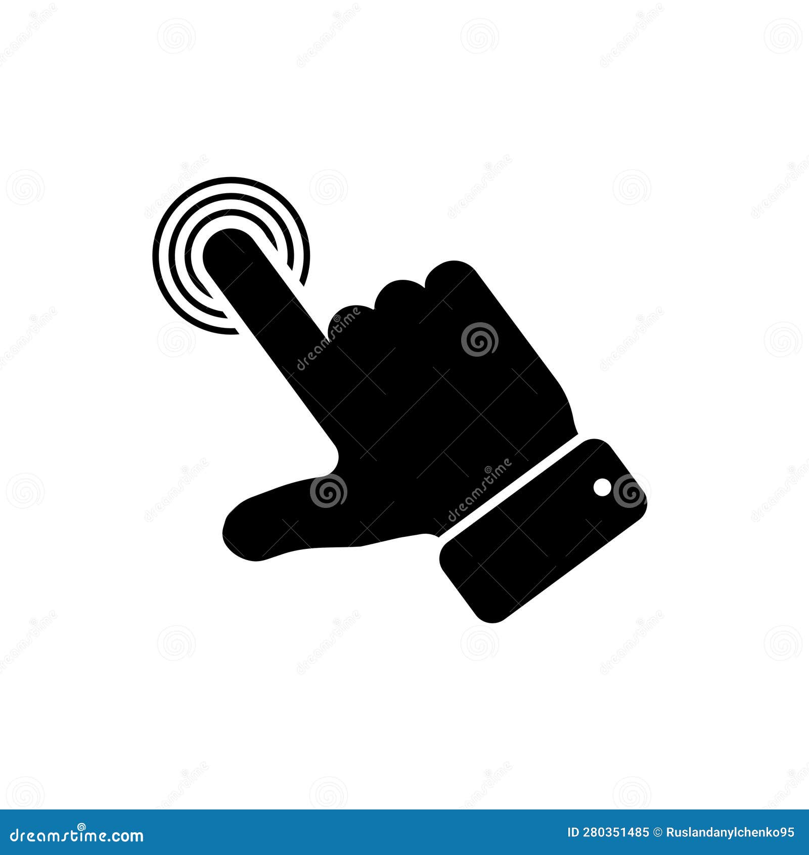 By Clicking the Finger Icon, the Hand Points To the Vector. Pointer ...