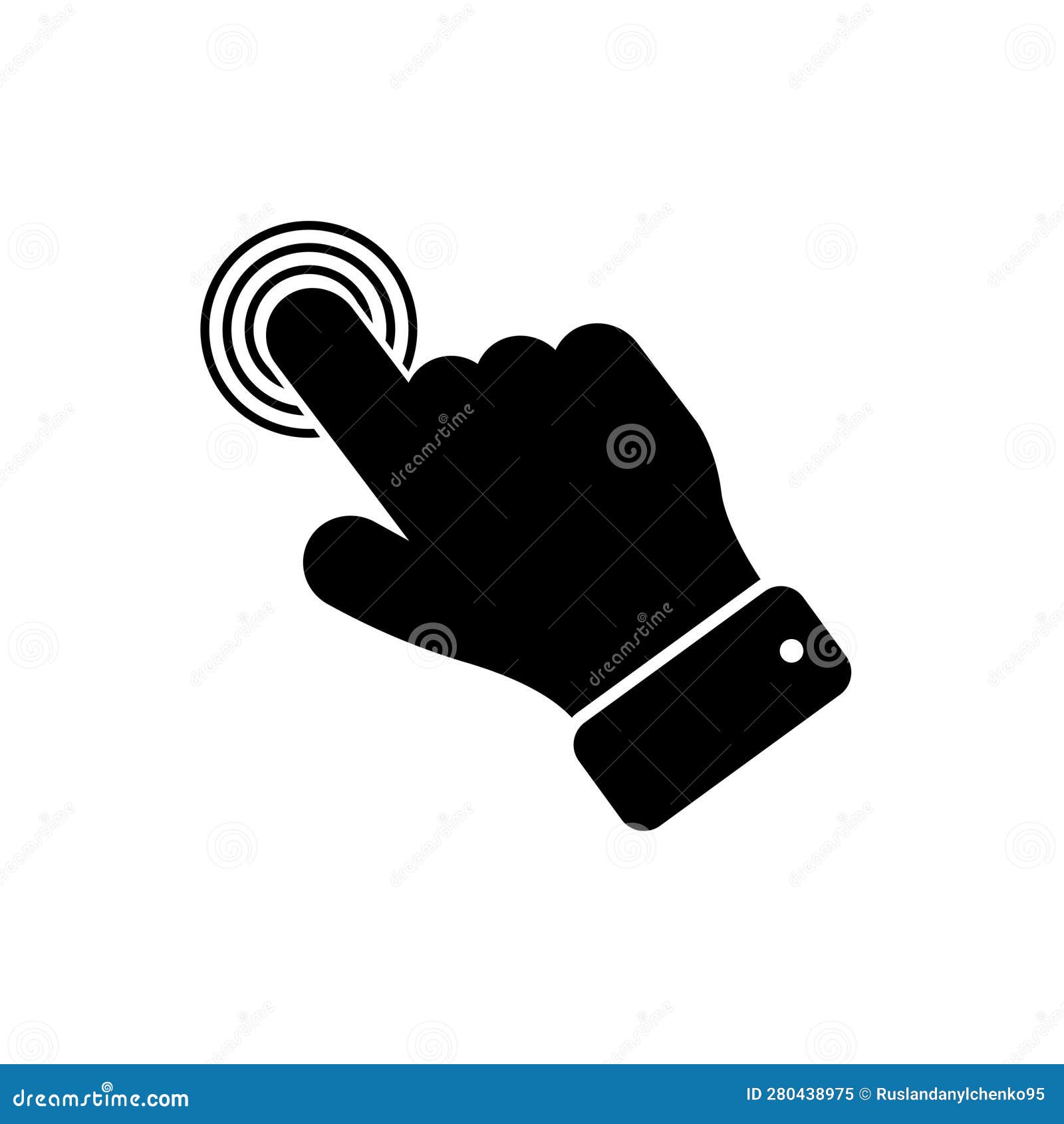 By Clicking the Finger Icon, the Hand Points To the Vector. Pointer ...