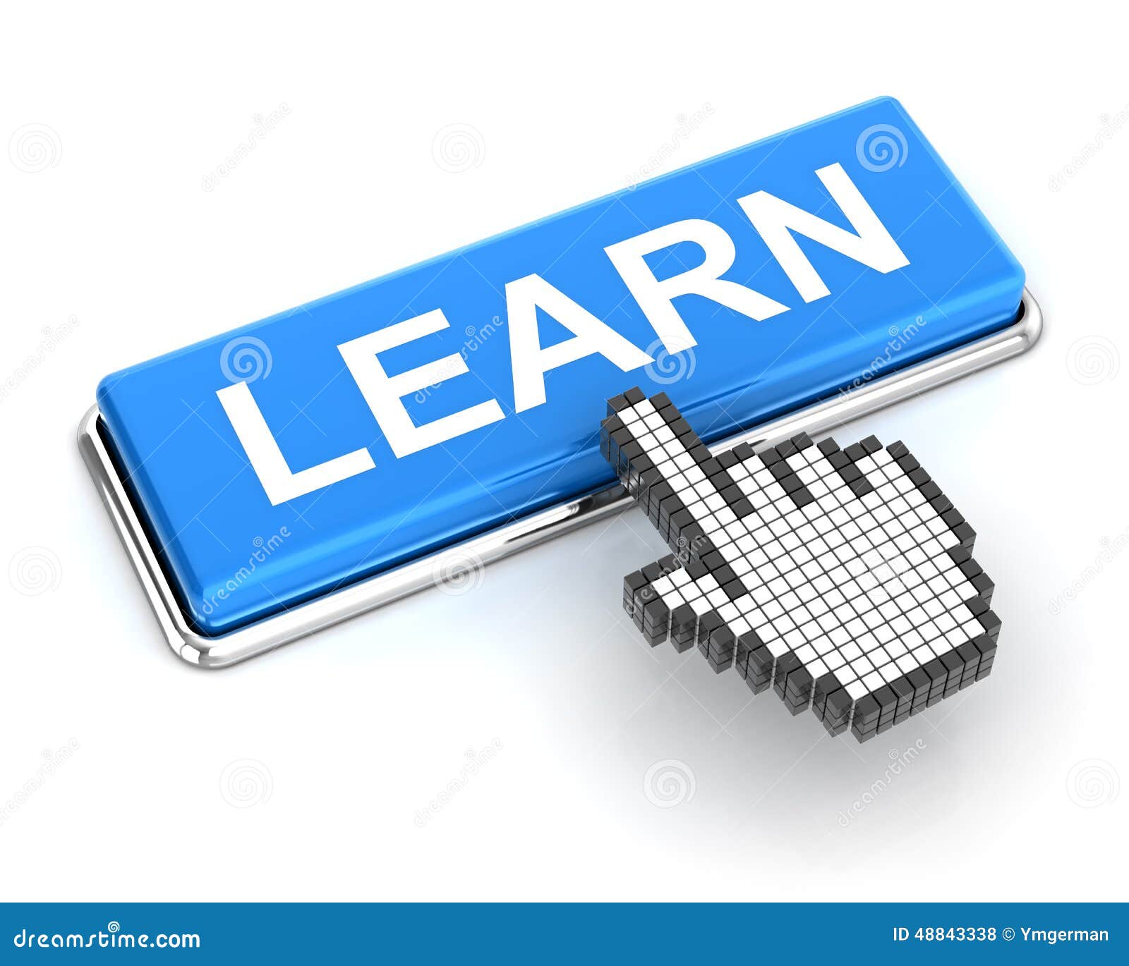 Learn Button And Hand Cursor Royalty-Free Stock Image | CartoonDealer ...