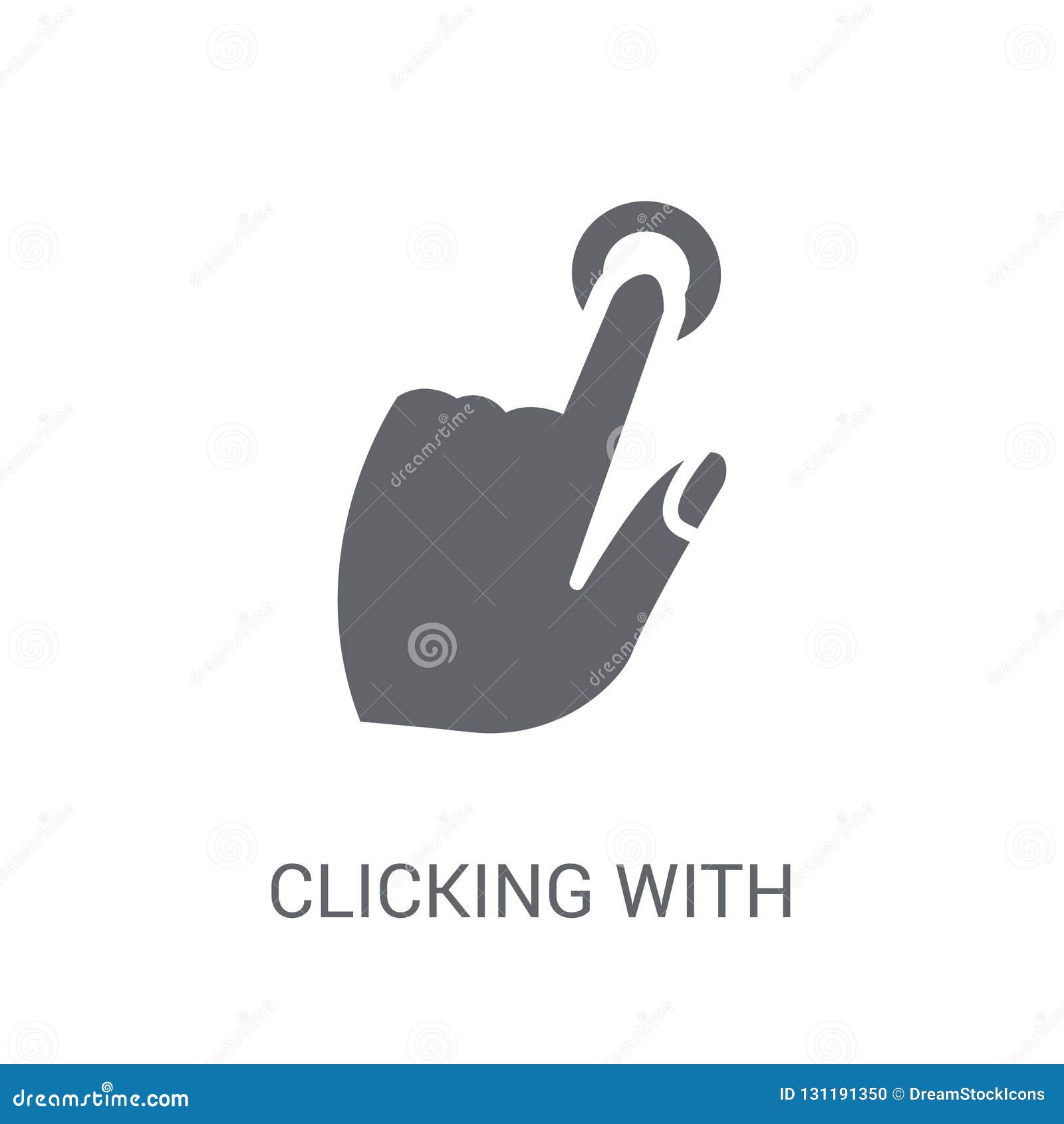 Clicking with the Left Hand Icon. Trendy Clicking with the Left Stock ...