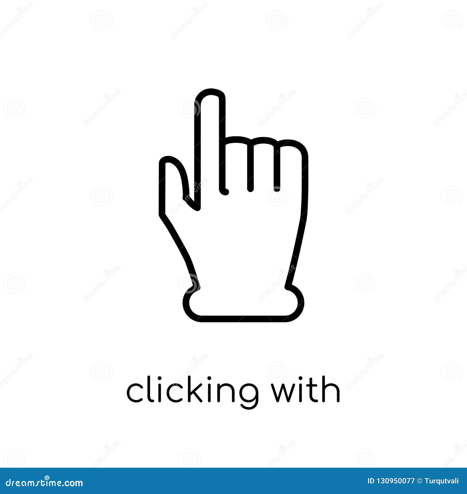 Linear Clicking With The Left Hand Icon From Hands And Guestures ...
