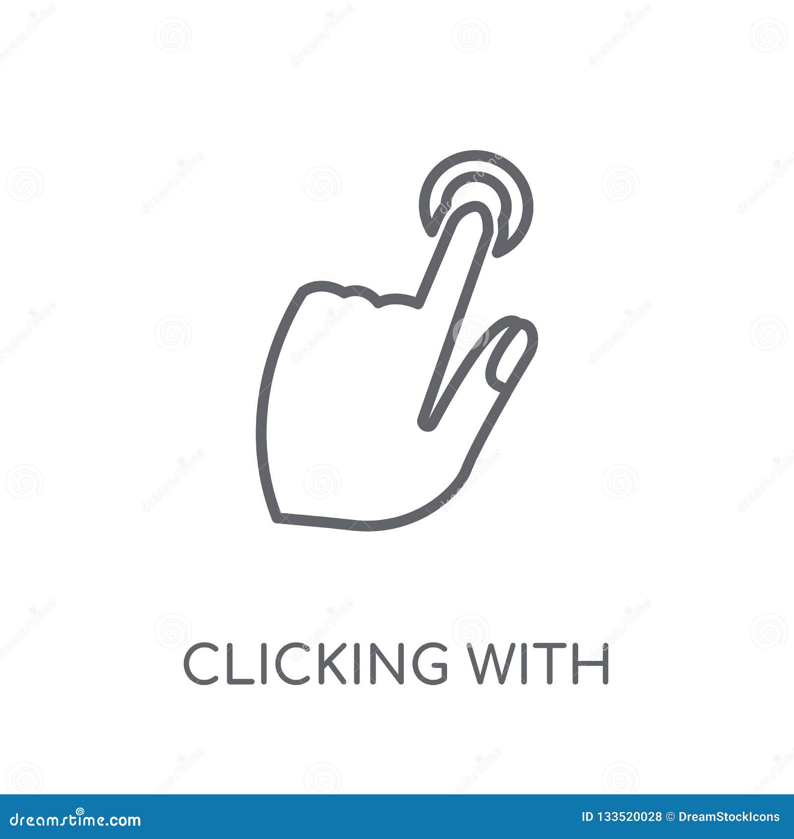Linear Clicking With The Left Hand Icon From Hands And Guestures ...