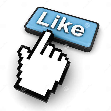 Clicking Like Button stock illustration. Illustration of chat - 20755176