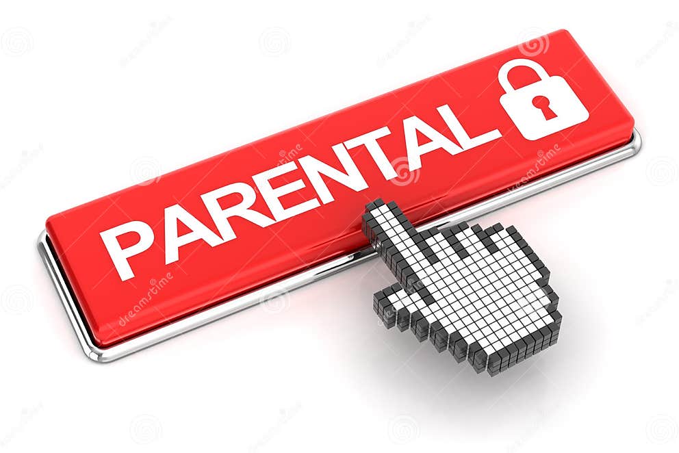 Clicking a Parental Lock Button, 3d Render Stock Illustration ...