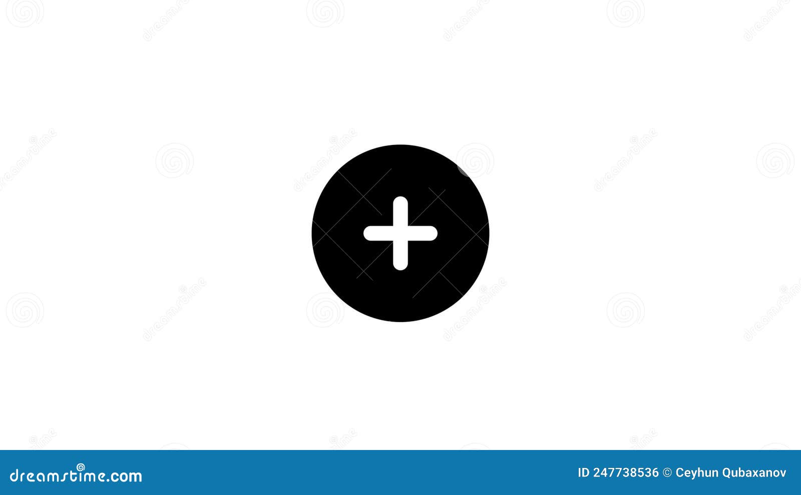 Clicking Plus Sign in Black Circle Animation Icon 4K Stock Footage ...