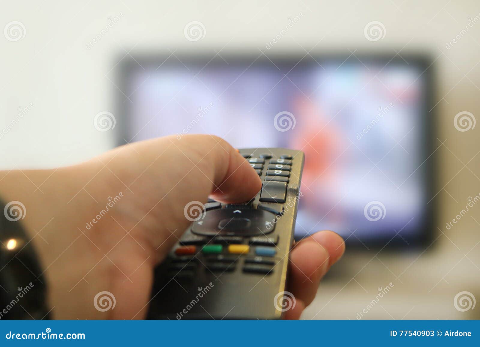 Clicking Television Remote Control Stock Image - Image of news ...