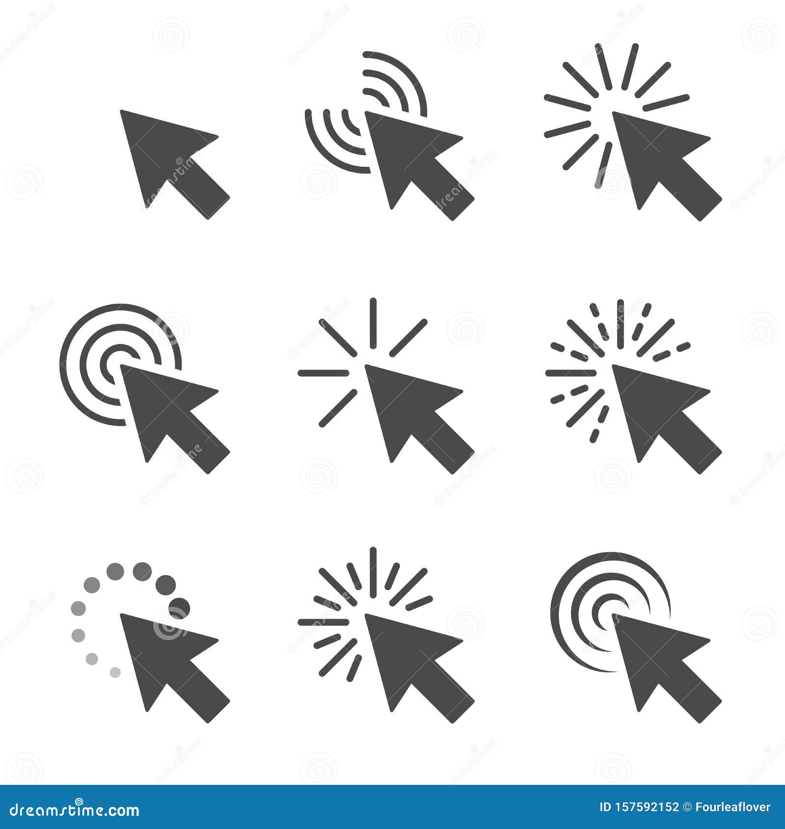 Cursor Vector Illustrationwith Rounded Corners Pointer Icon ...