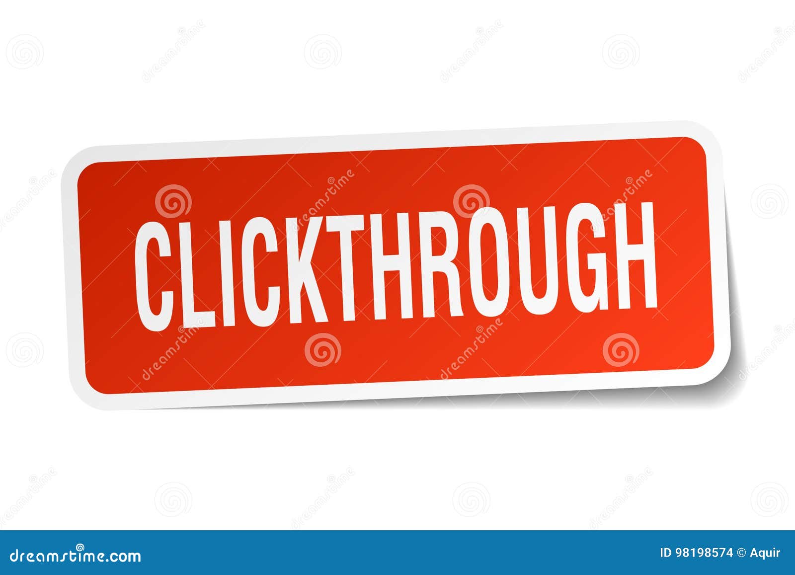 Clickthrough sticker stock vector. Illustration of label - 98198574