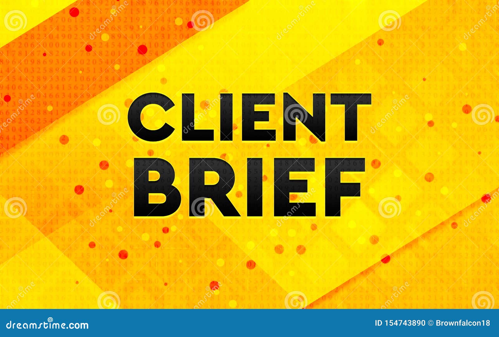 Client Brief Abstract Digital Banner Yellow Background Stock ...