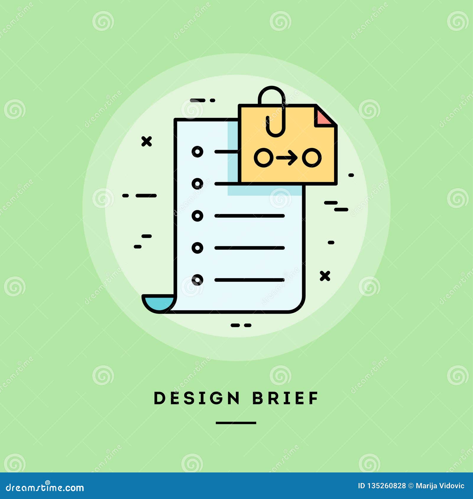 Client Brief Icon Thin Line Style. Symbol From Online Marketing Icons ...