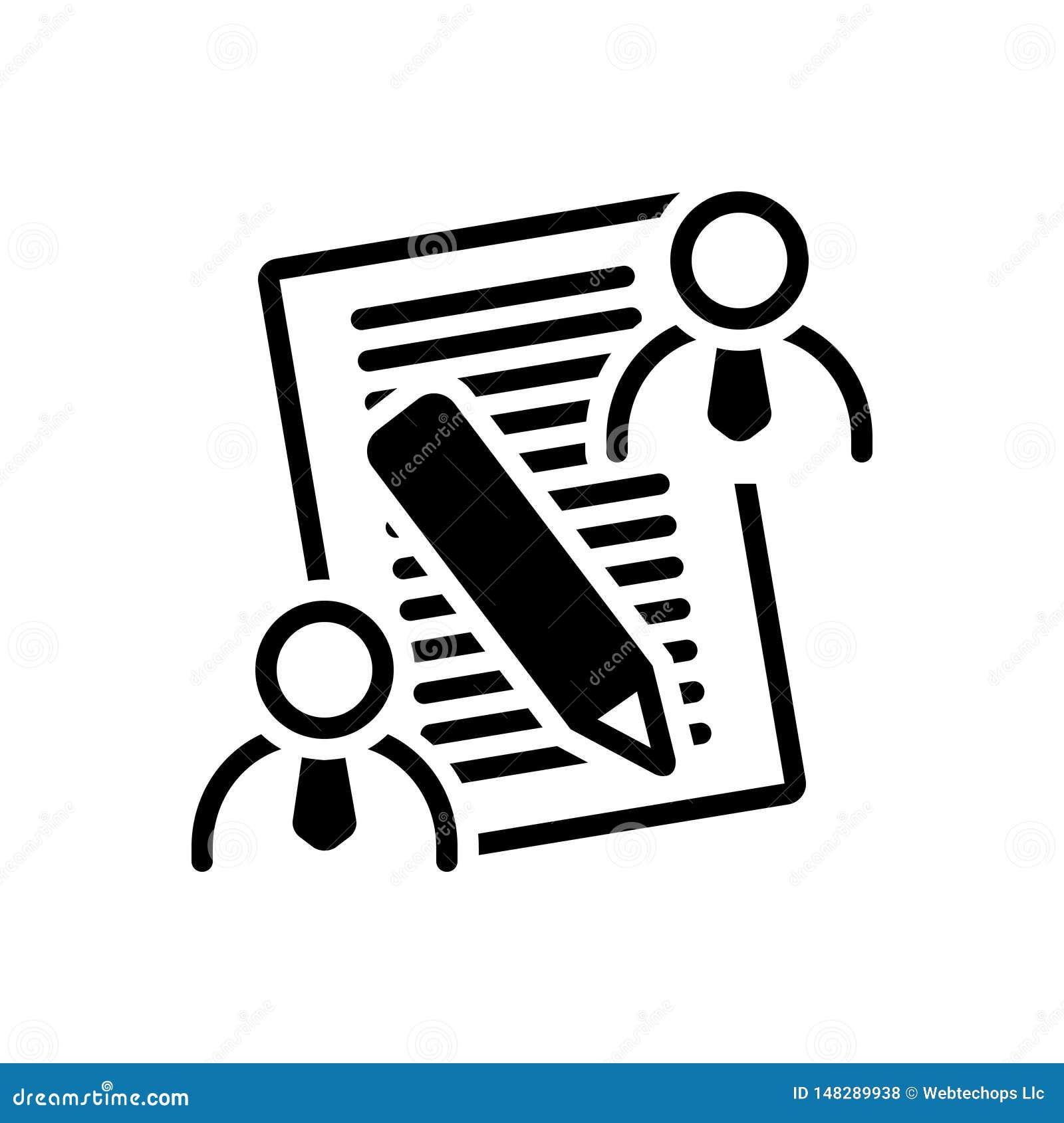 Black Solid Icon for Client Brief, Consultation and Business Stock ...