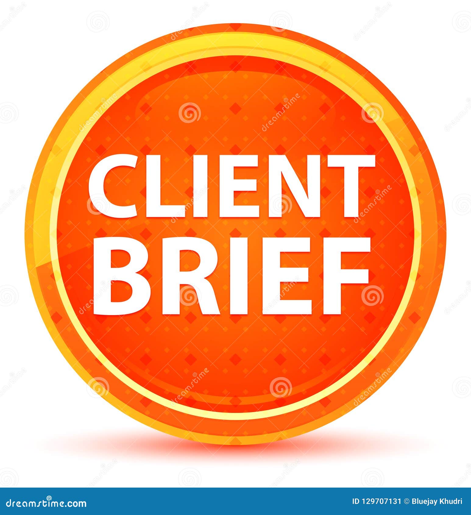 Client Brief Natural Orange Round Button Stock Illustration ...