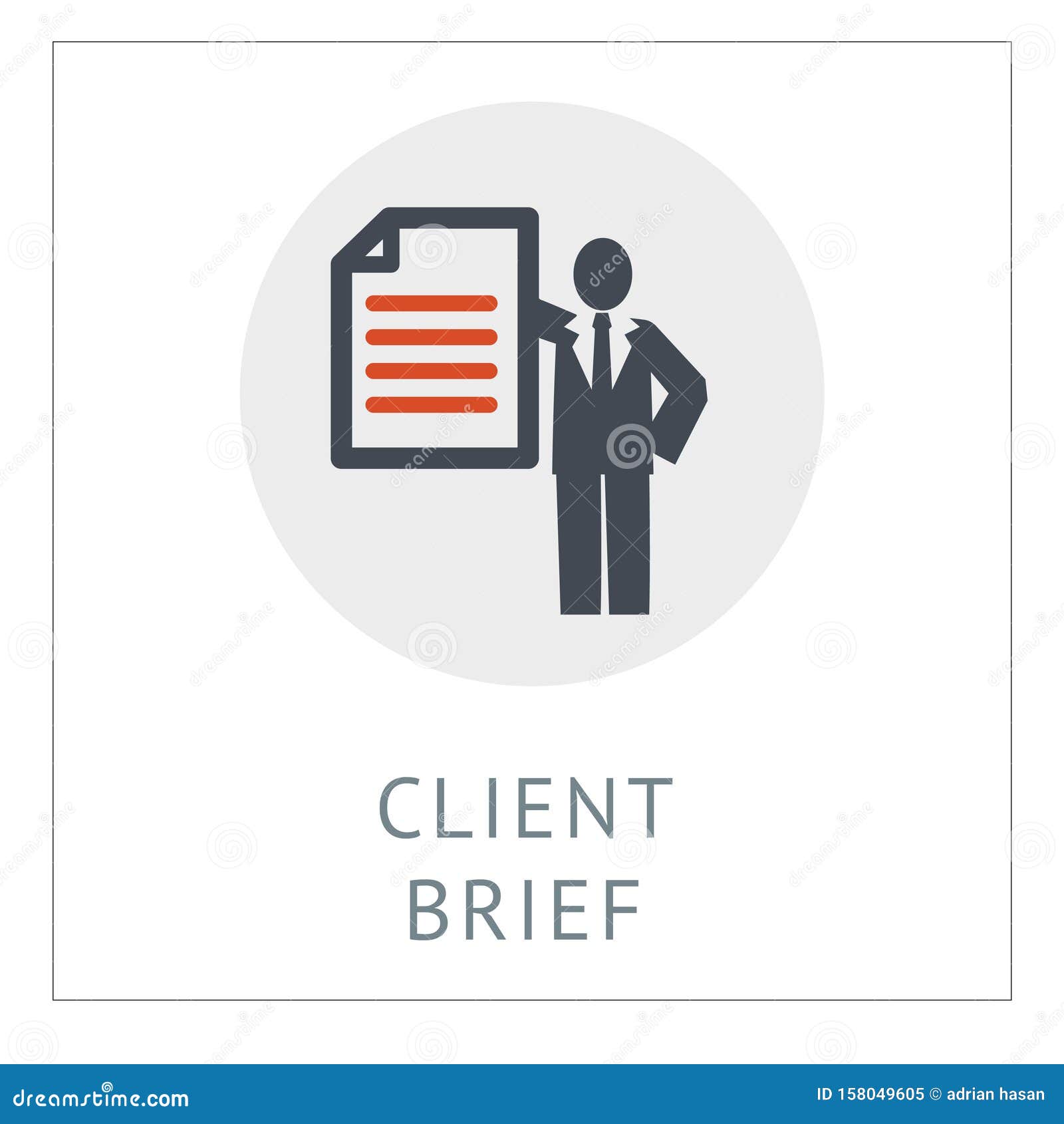 Client Brief Icon Thin Line Style. Symbol From Online Marketing Icons ...