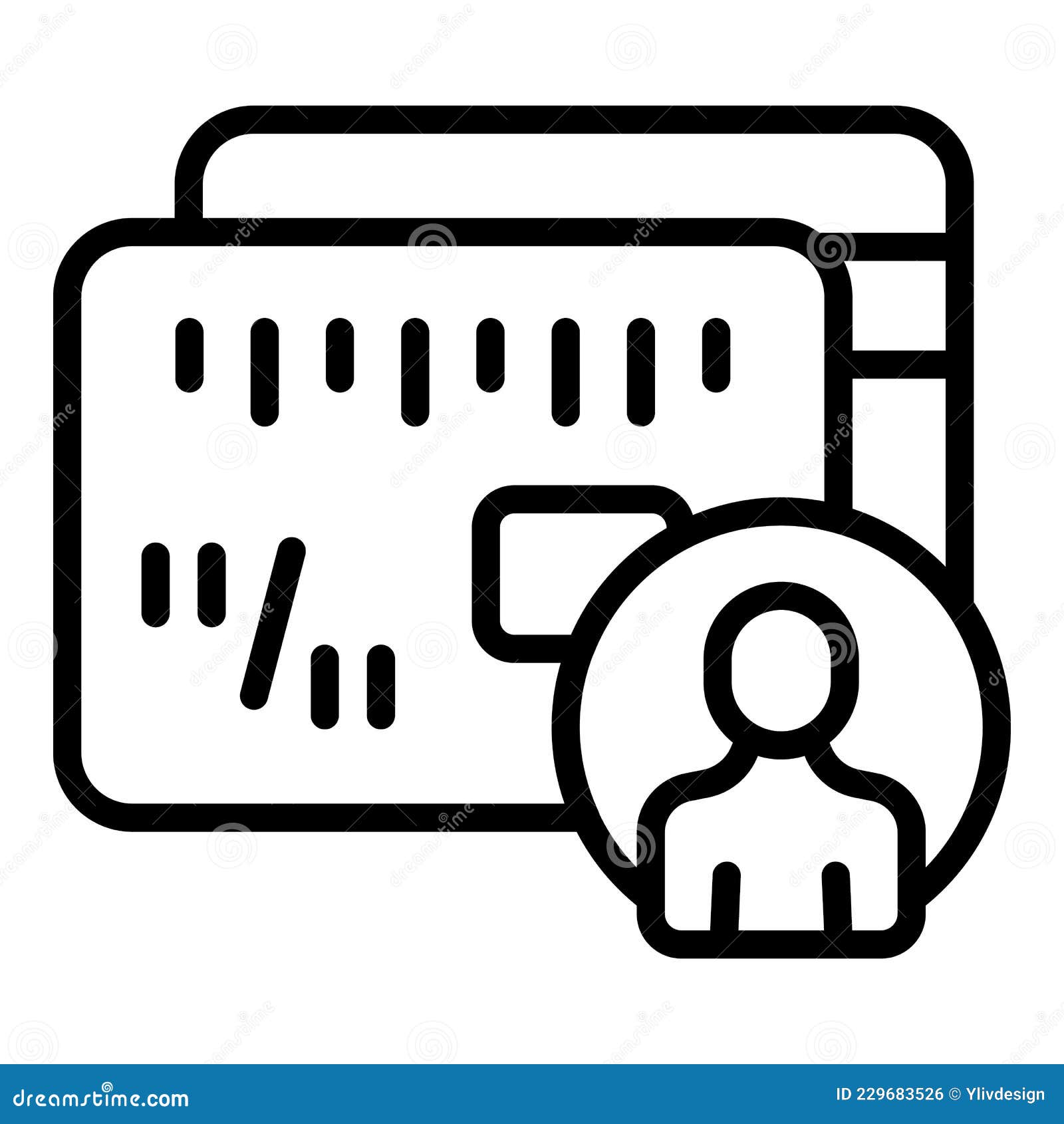 Client Card Icon Outline Vector. Customer Identity Stock Vector ...