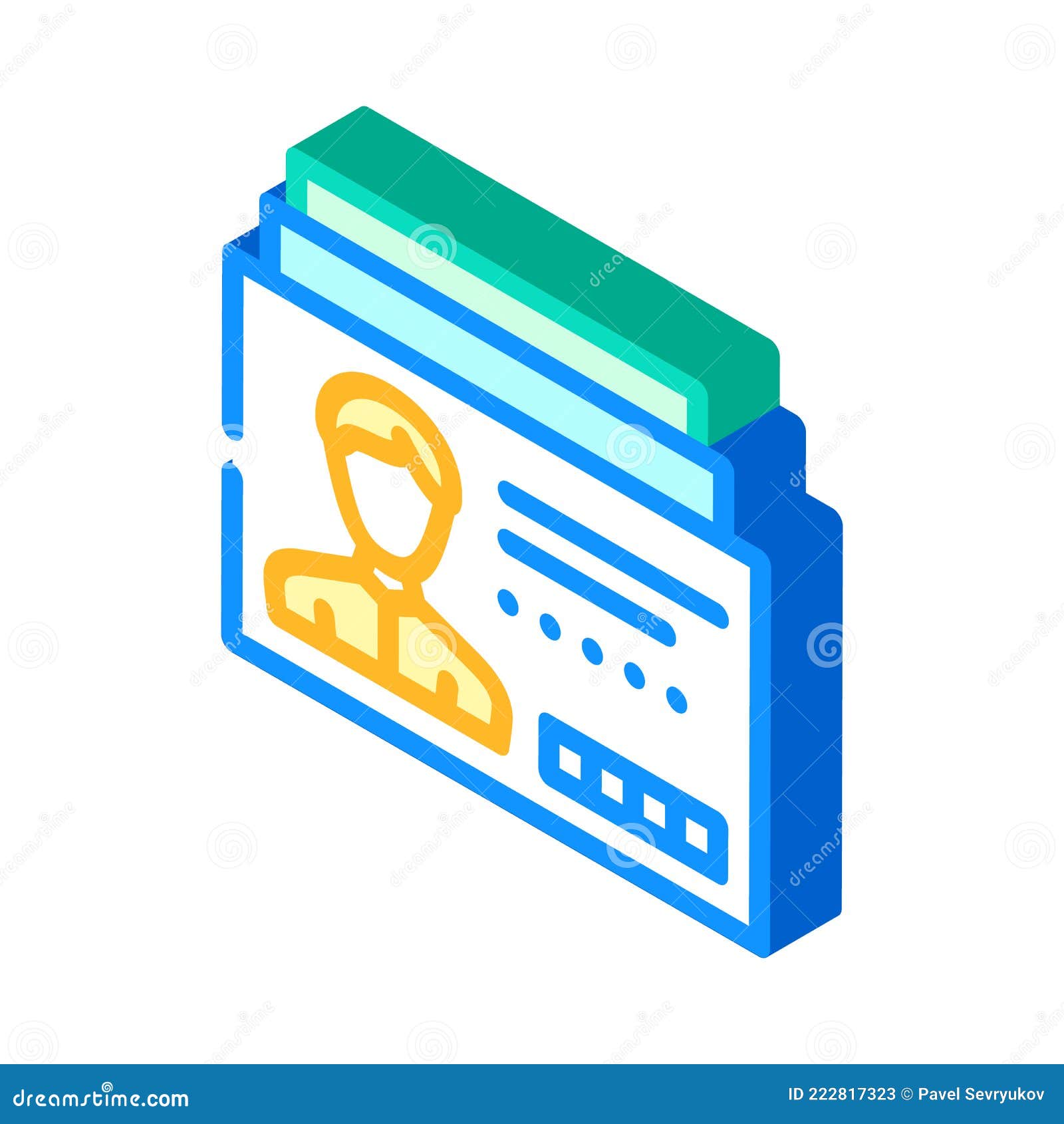 Client Card Kyc Isometric Icon Vector Illustration Stock Vector ...