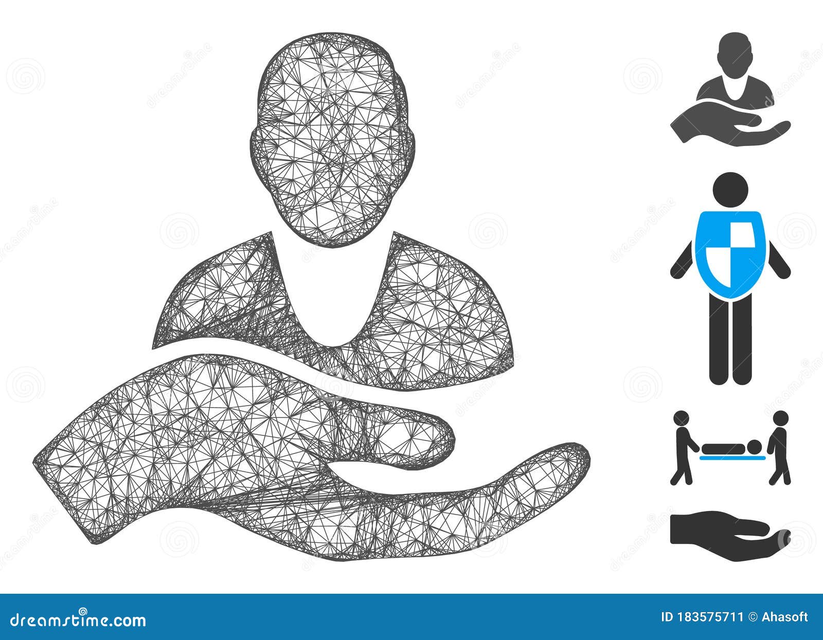 Client Care Hand Web Vector Mesh Illustration Stock Illustration ... Client Care Hand Web Vector Mesh Illustration Stock Illustration ...