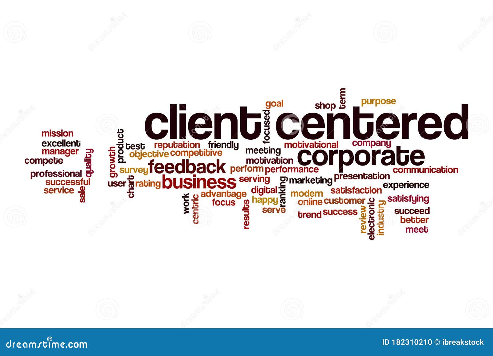 Client Centered Word Cloud Concept Stock Illustration - Illustration of ...