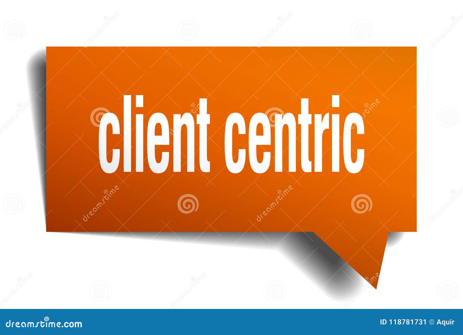 Client Centric Orange 3d Speech Bubble Stock Vector - Illustration of ...
