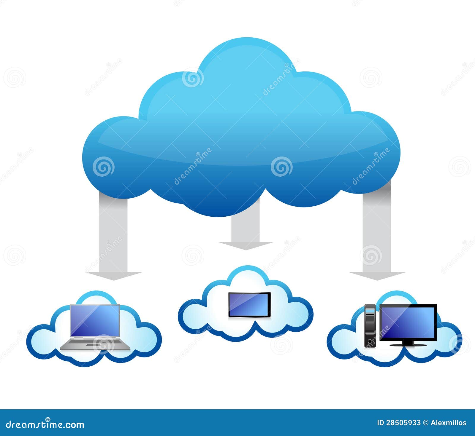 Computers Communicating With Transmission Waves Back And Forth Vector ...
