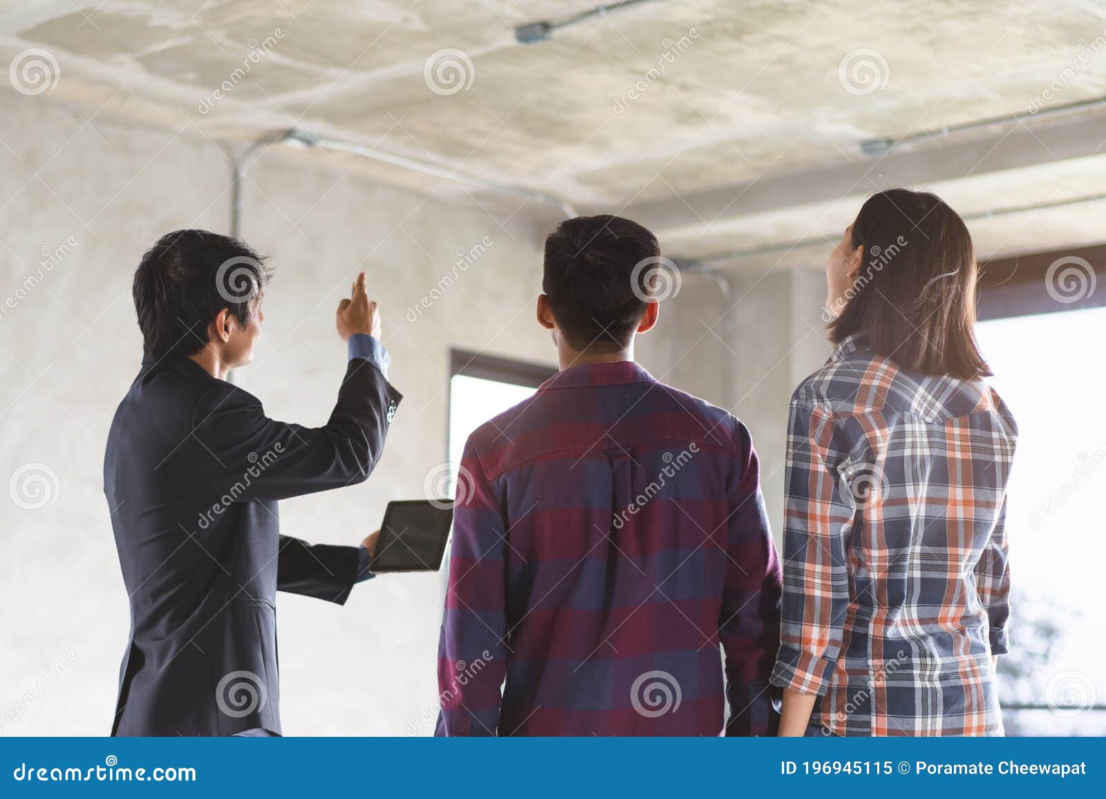 Client and Contractor Discussing Plan To Renovation House Stock Image ...