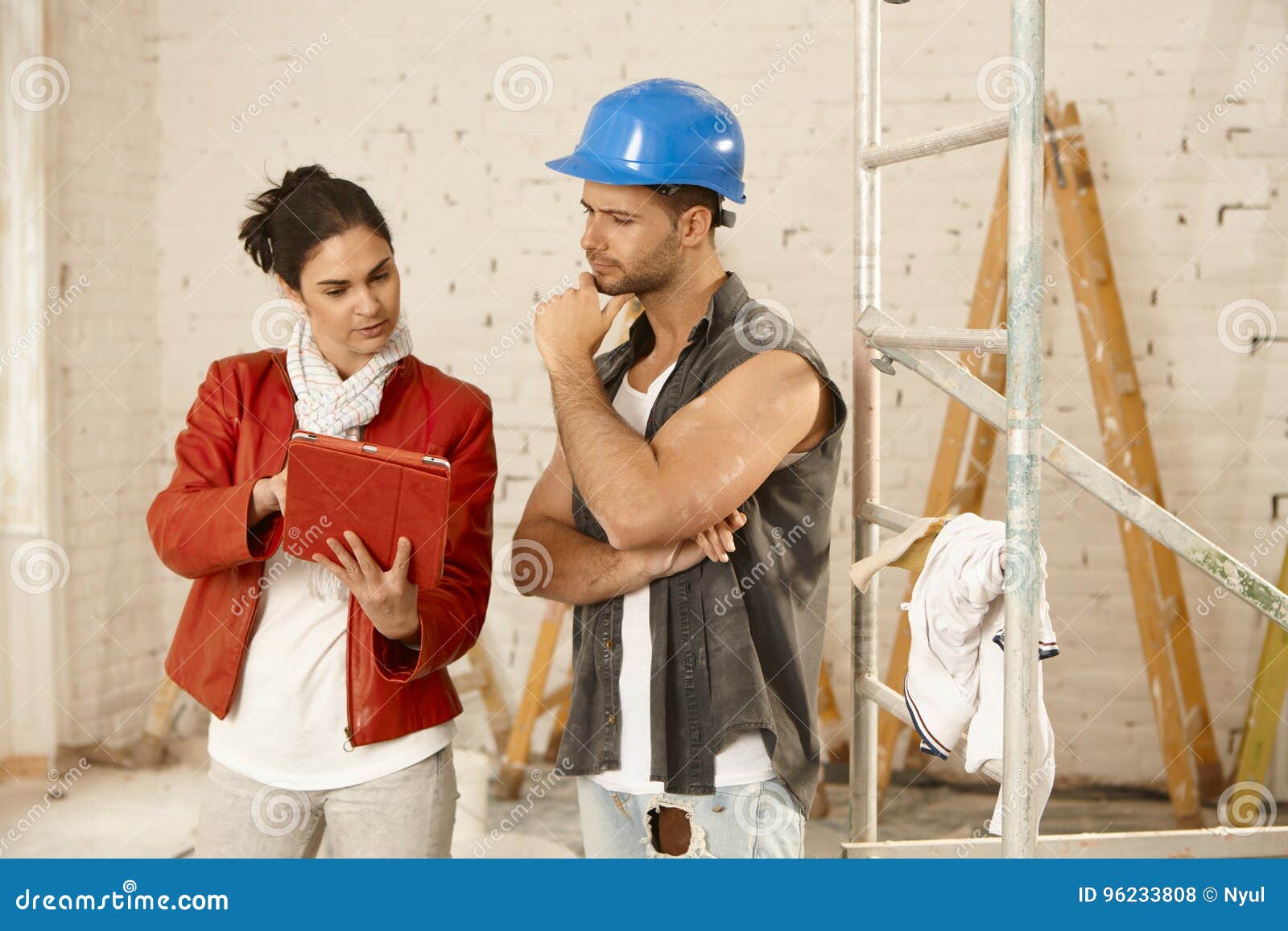 Client and contractor stock photo. Image of contractor - 96233808