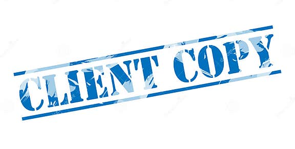 Client copy blue stamp stock illustration. Illustration of watermark ...