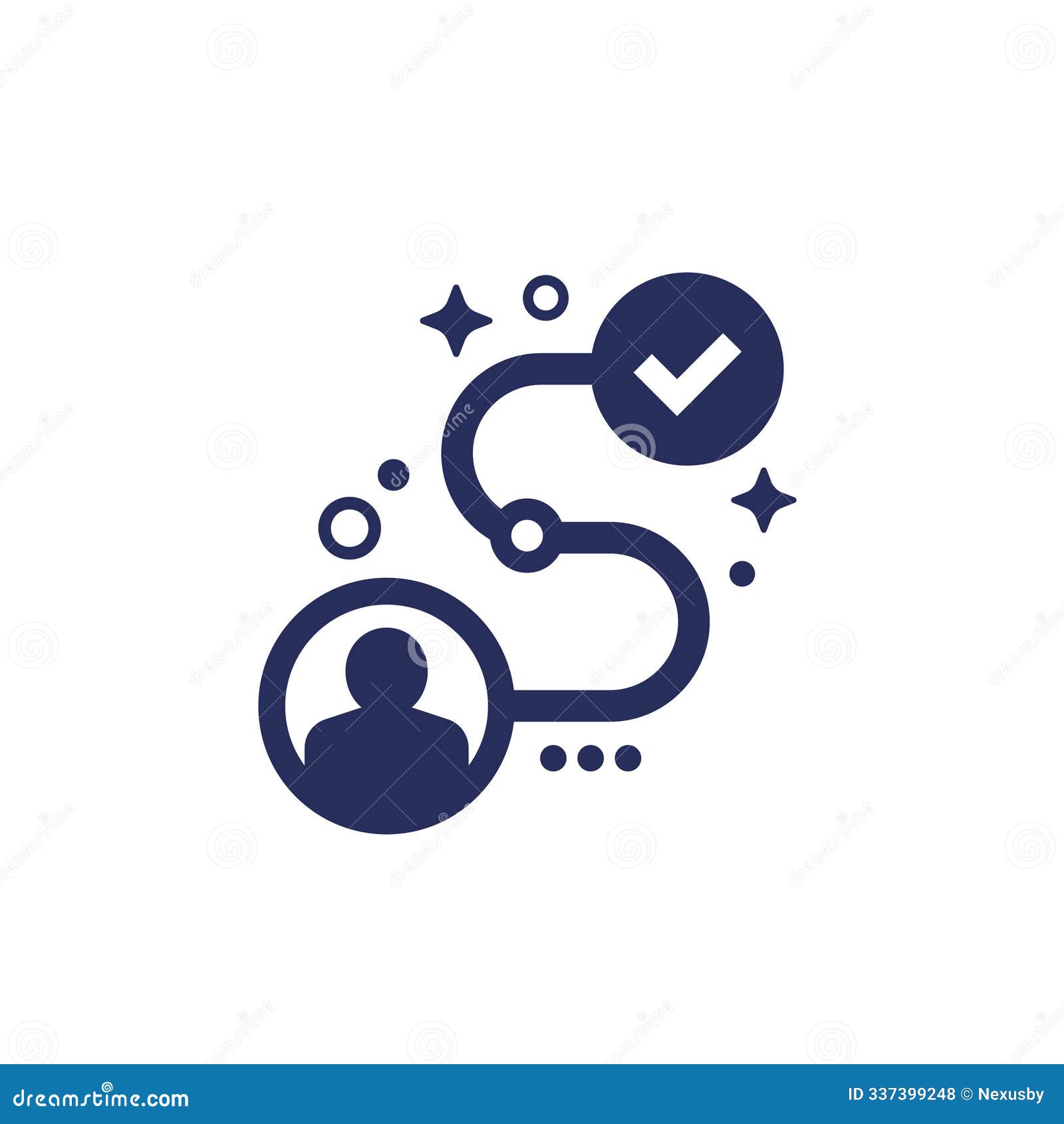 Client, Customer Journey Icon, Vector Stock Vector - Illustration of ...