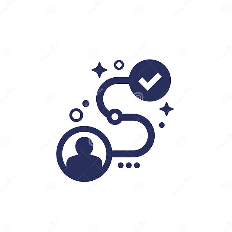 Client, Customer Journey Icon, Vector Stock Vector - Illustration of ...