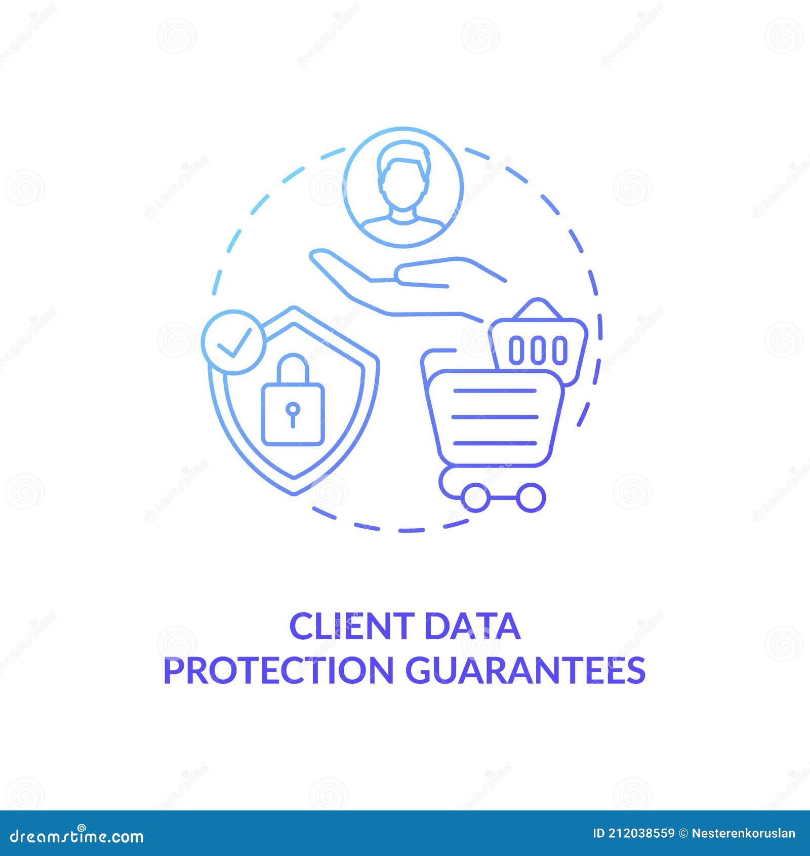 Client Data Protection Guarantees Concept Icon Stock Vector ...