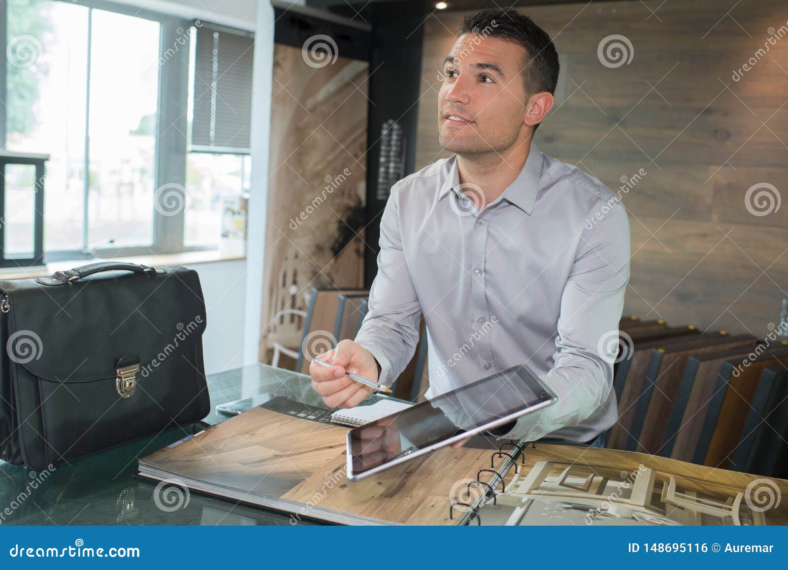 Client Discussing with Businessman about Website Design Stock Photo ...