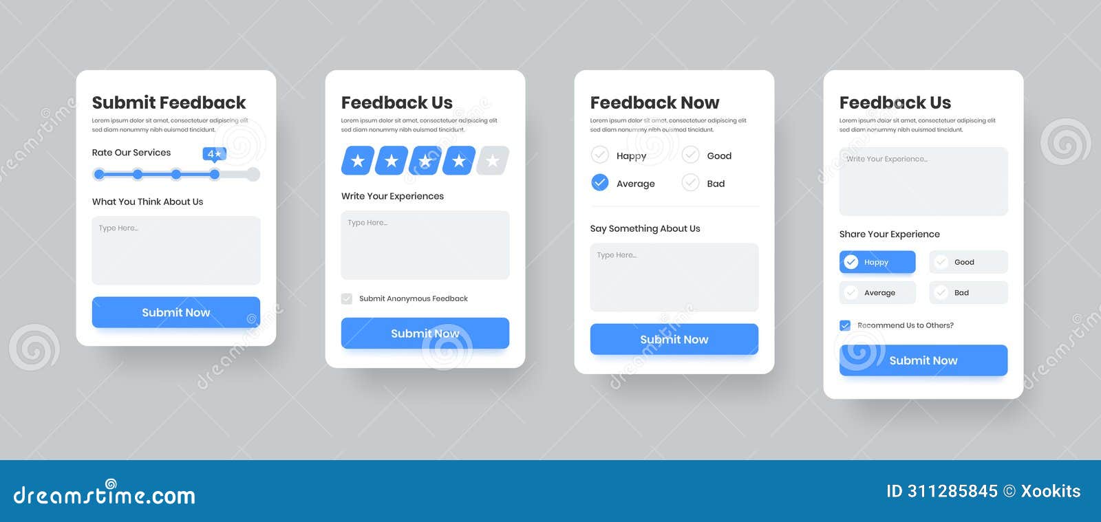 Client Feedback and Review Web and Mobile App Ui Form Layout Template ...