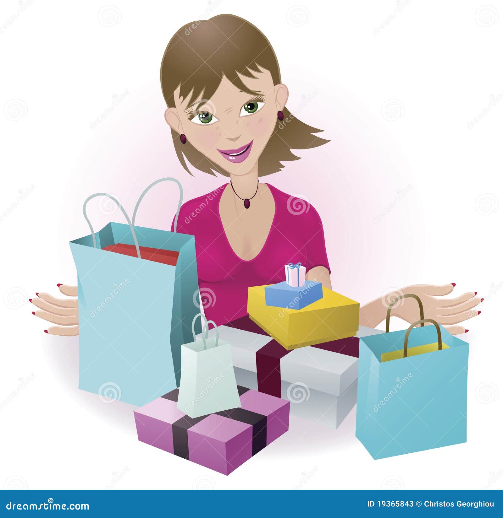 Client heureux illustration de vecteur. Illustration du personne - 19365843