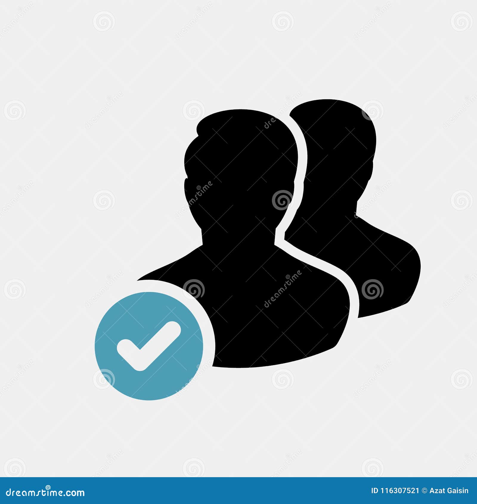 Client Icon with Check Sign. Client Icon and Approved, Confirm, Done ...