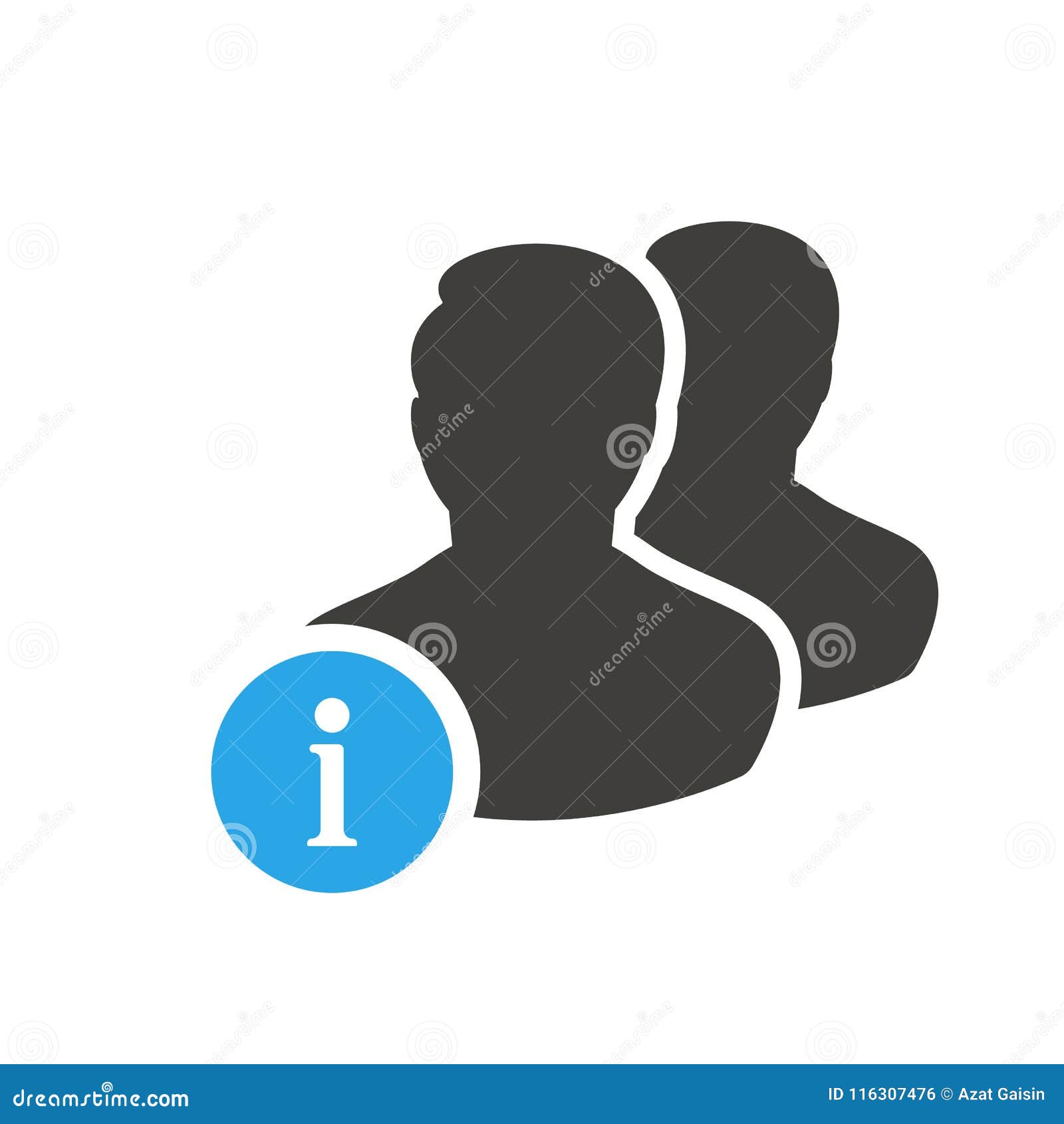 Client Icon with Information Sign. Client Icon and about, Faq, Help ...