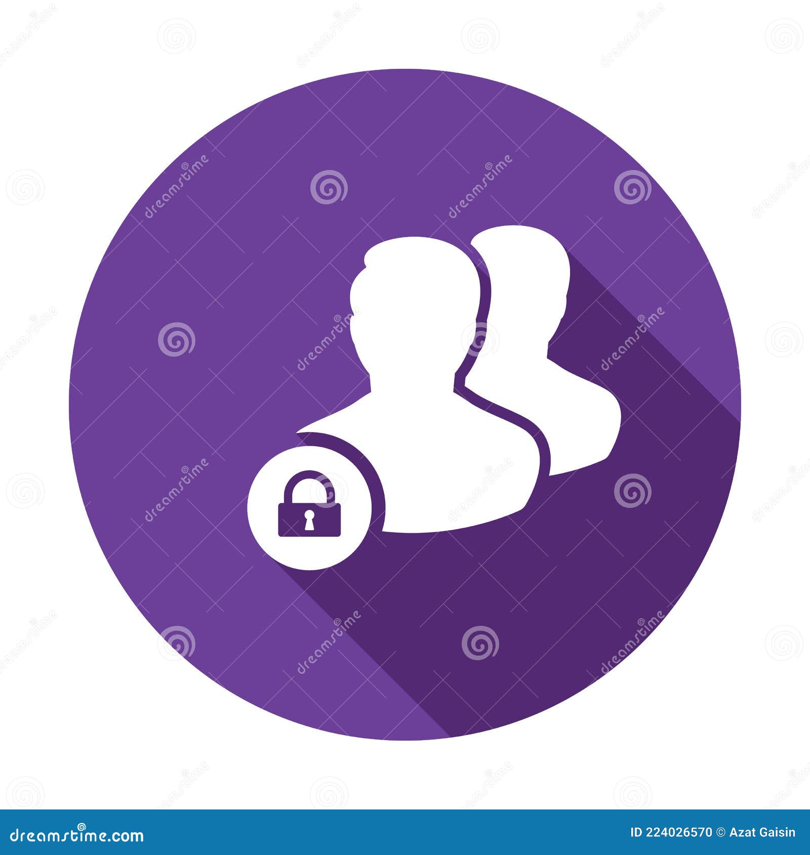 Client Icon with Padlock Sign. Client Icon and Security, Protection ...