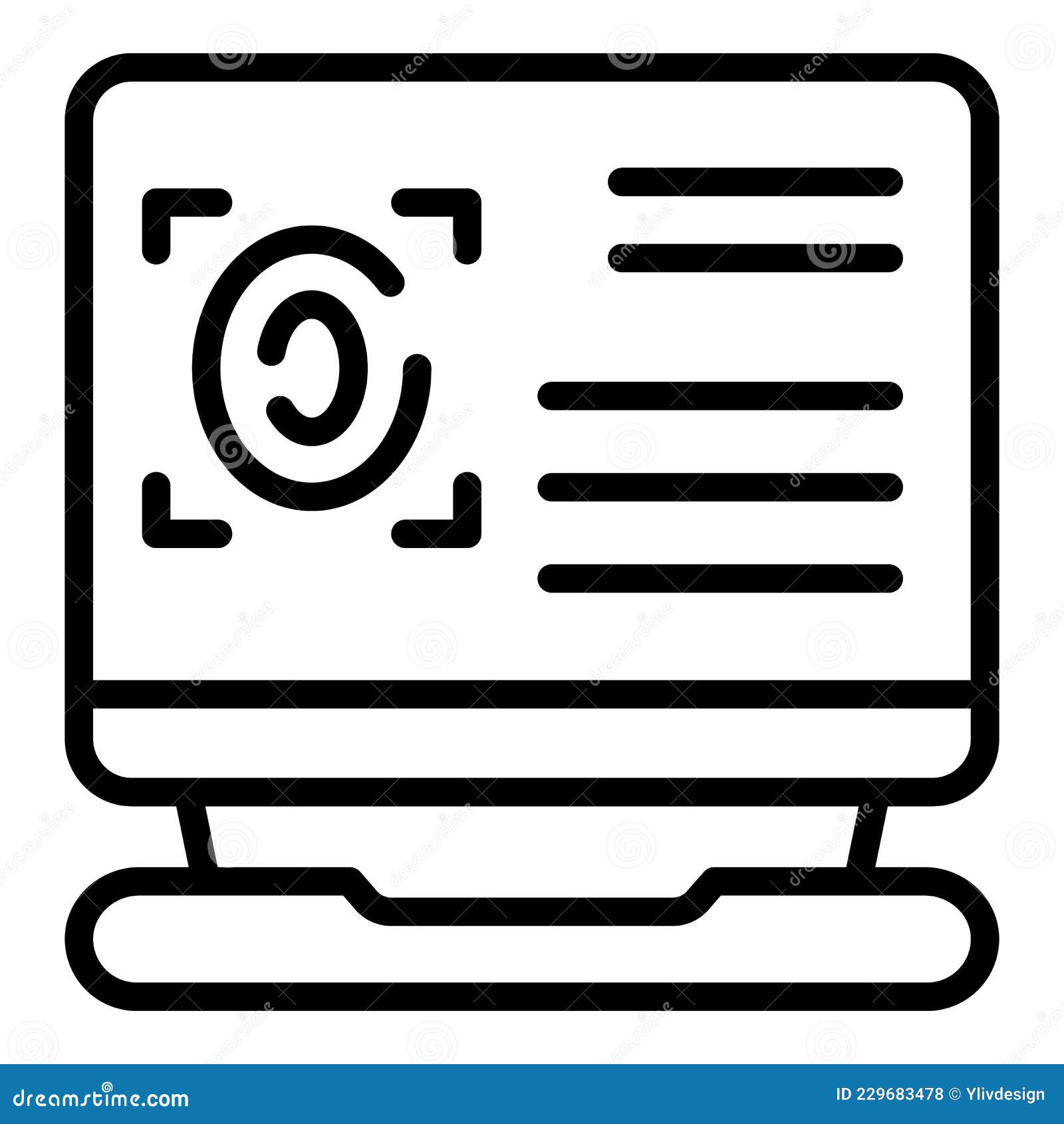 Client Identification Icon Outline Vector. Customer Id Stock ...