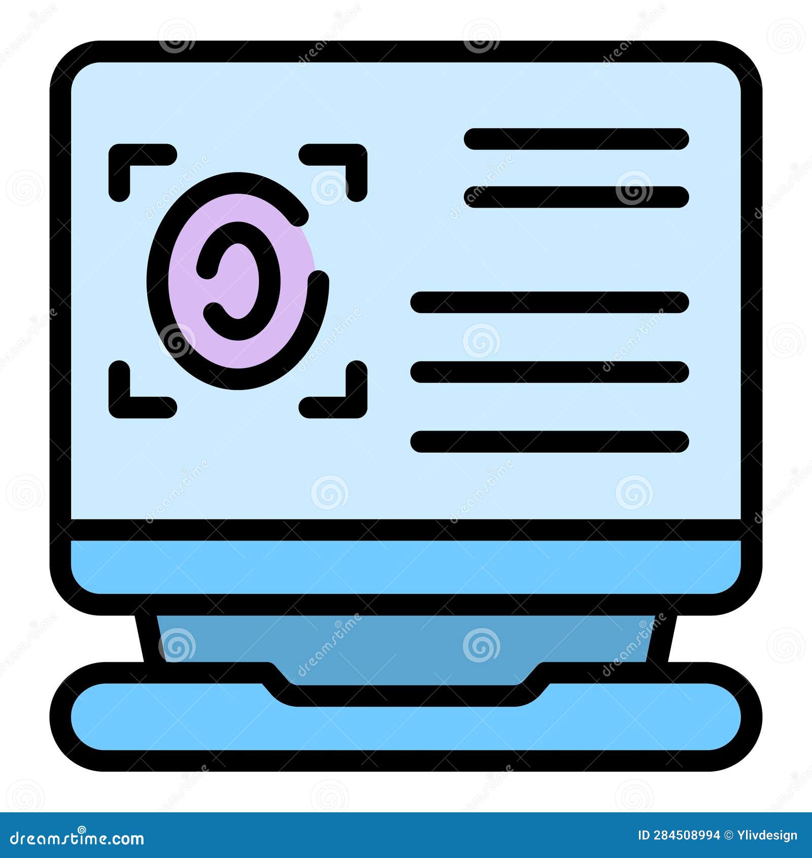 Client Identification Icon Vector Flat Stock Illustration ...