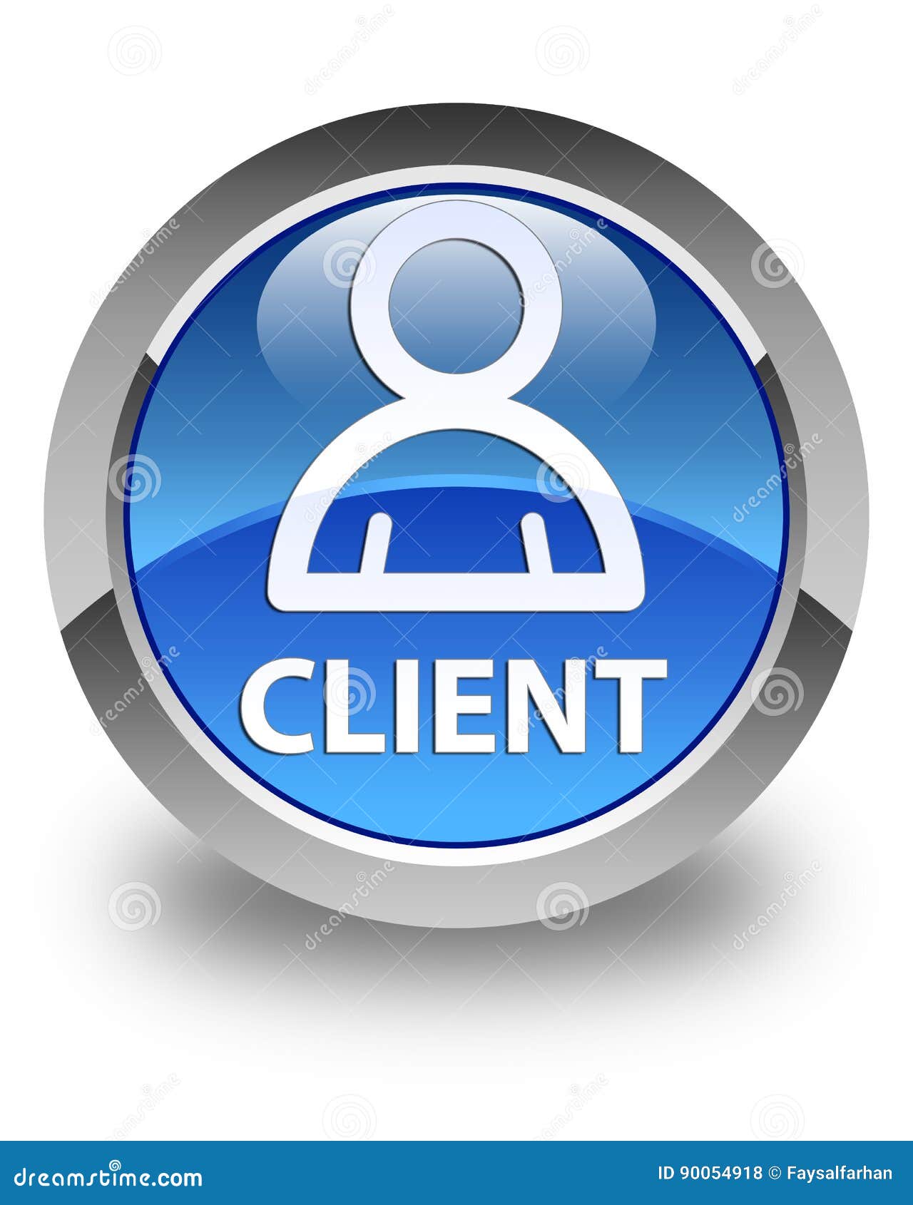 Client (member Icon) Glossy Blue Round Button Stock Illustration ...